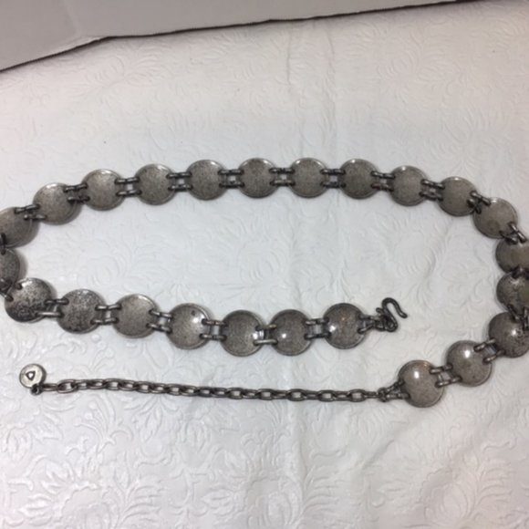 Unbranded | Accessories | Vintage Circular Disc Shaped Metal Chain Belt ...